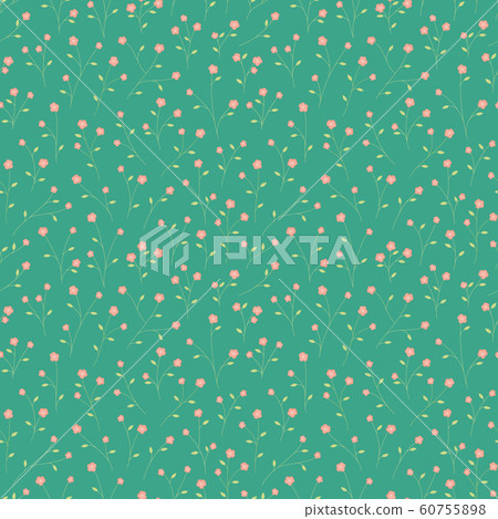 Cute small pink floral seamless pattern vector - Stock Illustration ...