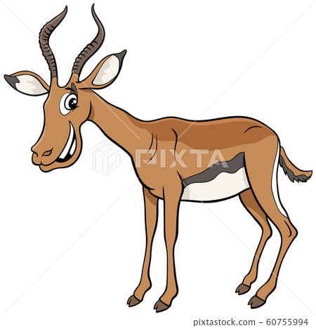 African impala cartoon animal character - Stock Illustration [60755994 ...