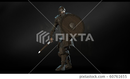 nordic viking 3d render illustration - Stock Illustration [60761655 ...