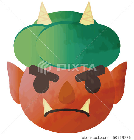 Setsubun Bean Beans Demon Watercolor Touch... - Stock Illustration ...