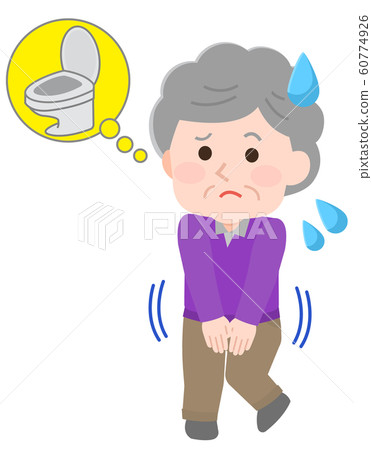 Elderly woman with pollakiuria illustration - Stock Illustration ...