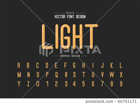 Highlights font and alphabet vector, Letter... - Stock Illustration ...