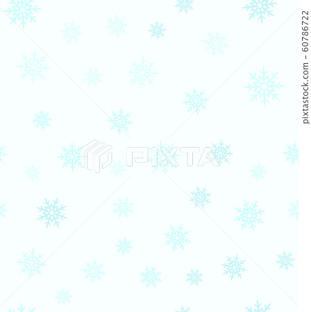 Cyan snowflake pattern. Seamless vector winter - Stock Illustration ...