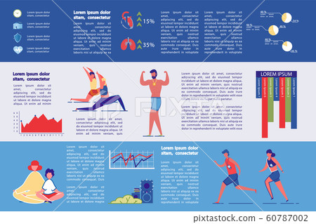 Active Lifestyle and Physical Health Infographic. - Stock Illustration ...