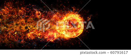 A ring of fire moving at great speed in the dark - Stock Illustration ...