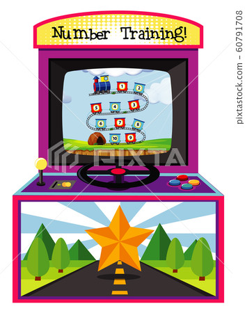 Game machine for counting numbers on isolated - Stock Illustration ...