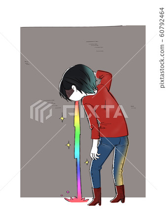Spitting woman - Stock Illustration [60792464] - PIXTA