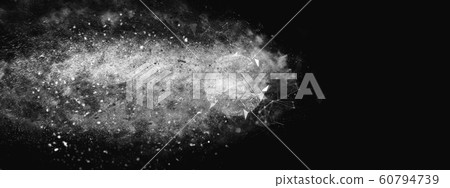 Particles splatter from abstract sphere - Stock Illustration [60794739 ...