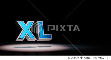 XL Text Spotlighted on Black Background - Stock Illustration [60796797 ...