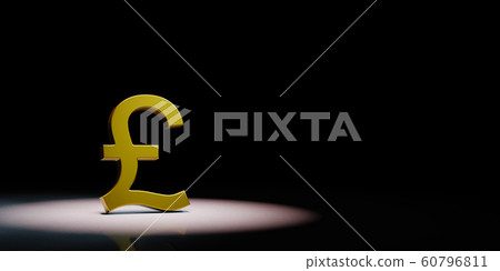 Pound British Currency Sign Spotlighted on Black - Stock Illustration ...