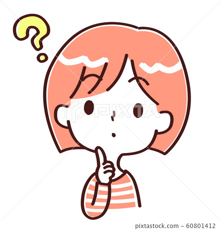Female facial expression question - Stock Illustration [60801412] - PIXTA