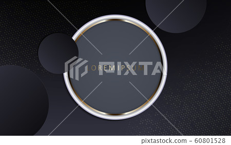 Gorgeous gray design with a round frame with a... - Stock Illustration ...