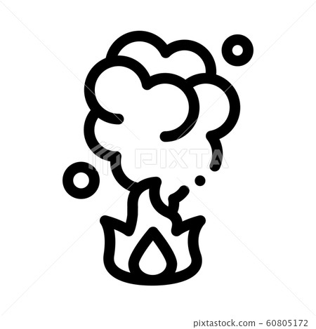 Conflagration Burn Flame Icon Outline Illustration - Stock Illustration ...