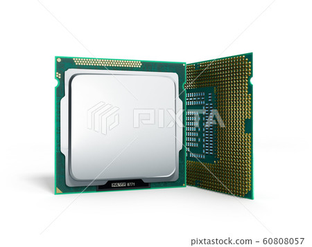 Central Computer Processors CPU High resolution 3d - Stock Illustration ...