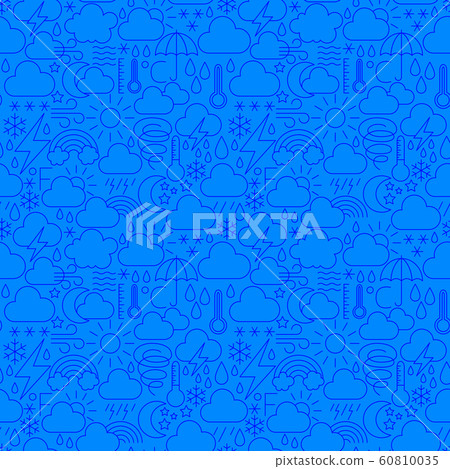 Weather Forecast Line Seamless Pattern - Stock Illustration [60810035 ...