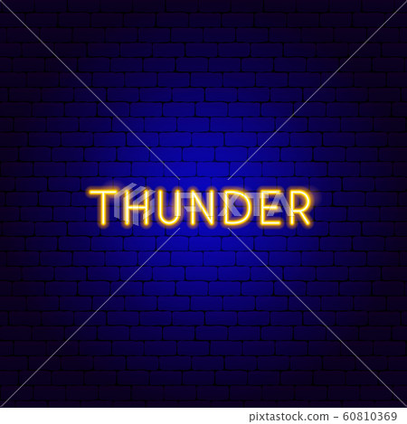 Thunder Neon Text - Stock Illustration [60810369] - PIXTA
