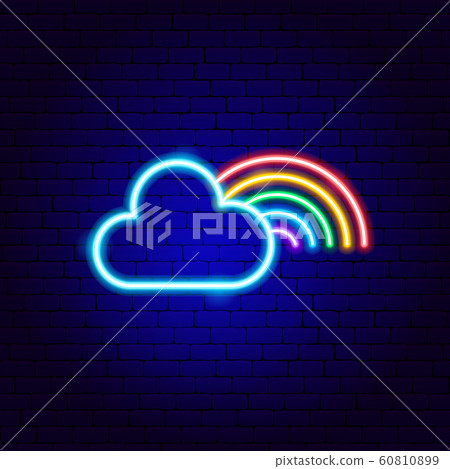 Cloud Rainbow Neon Sign-插圖素材 [60810899] - PIXTA圖庫