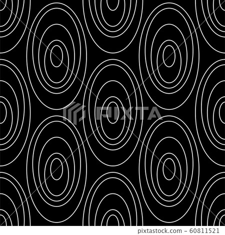 Line art circles seamless pattern. - Stock Illustration [60811521] - PIXTA