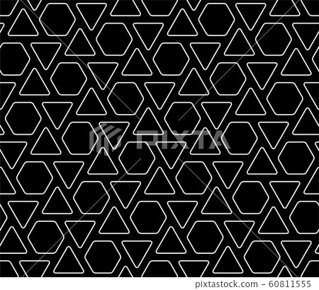 Line art geometric seamless pattern. - Stock Illustration [60811555 ...