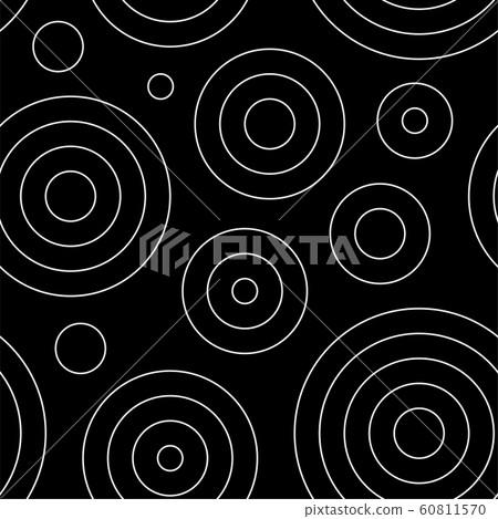 Line art rain ripple seamless pattern. - Stock Illustration [60811570 ...