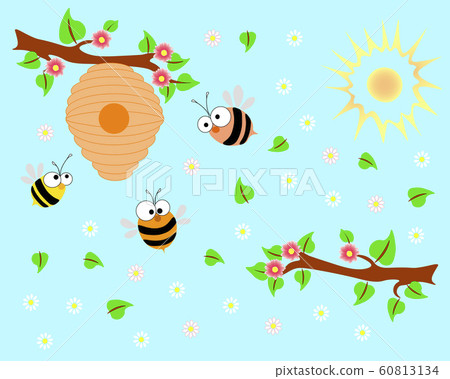 spring bees - Stock Illustration [60813134] - PIXTA