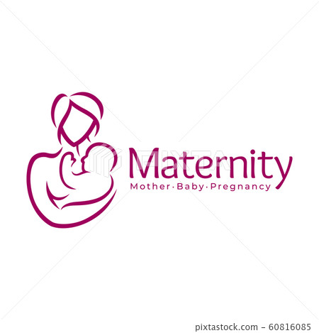 Maternity logo design template, pregnancy mother - Stock Illustration ...