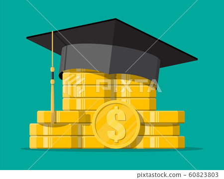 Graduation cap and gold coin - Stock Illustration [60823803] - PIXTA
