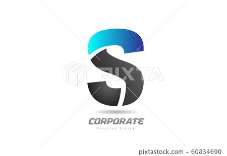 blue black alphabet letter S logo icon design for - Stock Illustration [60834690] - PIXTA