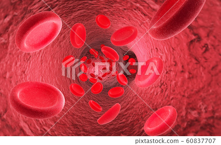 Red blood cells erythrocytes in interior of - Stock Illustration ...
