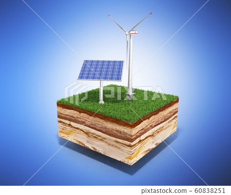 Concept of alternative energy 3d illustration of - Stock Illustration ...