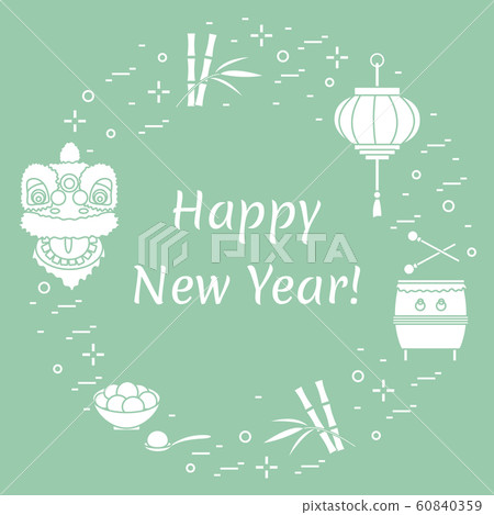 Chinese New Year symbol 2020 holiday traditions-插圖素材 [60840359] - PIXTA圖庫