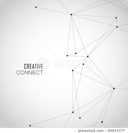 Abstract polygonal background with connected... - Stock Illustration [60843377] - PIXTA
