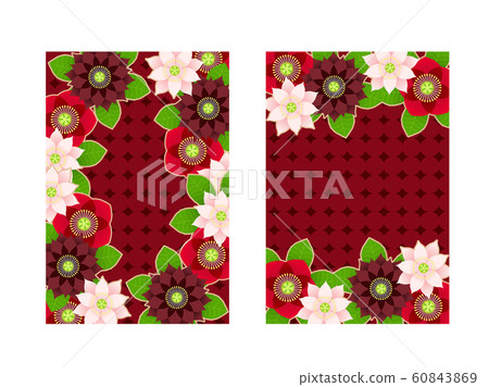 Christmas rose illustration background - Stock Illustration [60843869 ...