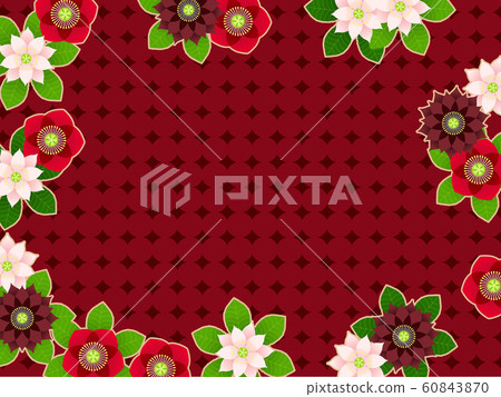 Christmas rose illustration background - Stock Illustration [60843870 ...