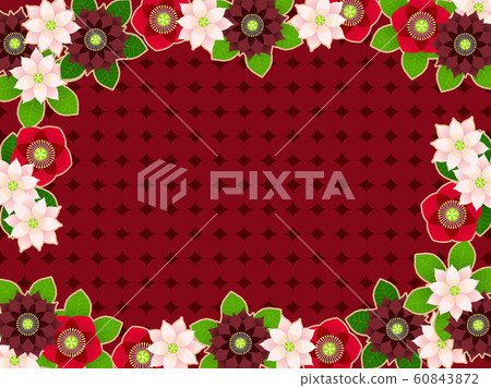 Christmas rose illustration background - Stock Illustration [60843872 ...