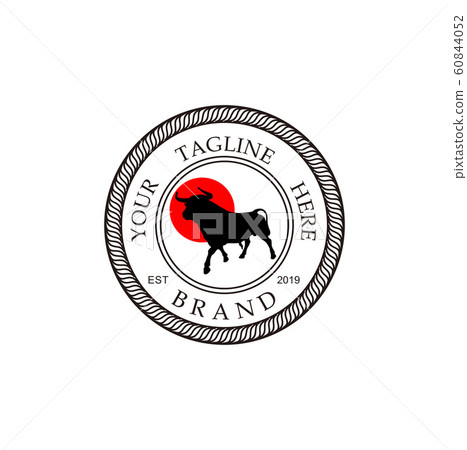 Circle cow logo-插圖素材 [60844052] - PIXTA圖庫