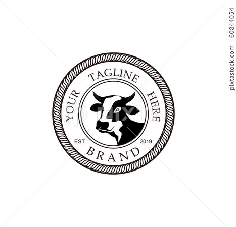Circle cow logo - Stock Illustration [60844054] - PIXTA
