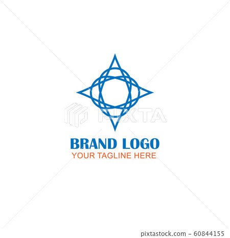 the concept of a quadrilateral star logo - Stock Illustration [60844155 ...