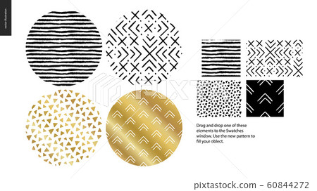 Hand drawn Patterns - rounded - Stock Illustration [60844272] - PIXTA