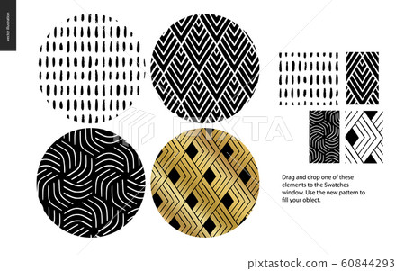 Hand drawn Patterns - rounded - Stock Illustration [60844293] - PIXTA