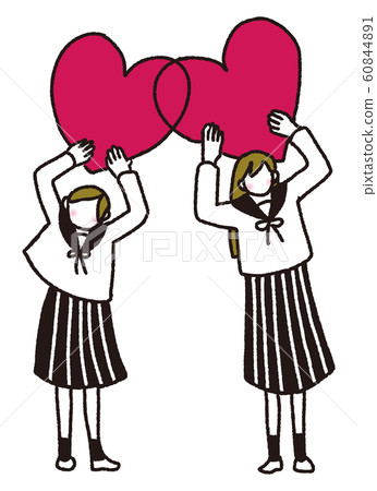 Heart student women - Stock Illustration [60844891] - PIXTA