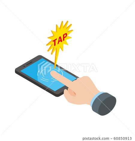 Tap operation Smartphone Smartphone Mobile... - Stock Illustration ...