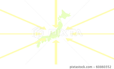 Arrow image heading to Japan - Stock Illustration [60860352] - PIXTA