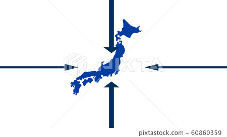 Arrow image heading to Japan - Stock Illustration [60860359] - PIXTA
