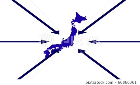 Arrow image heading to Japan - Stock Illustration [60860361] - PIXTA