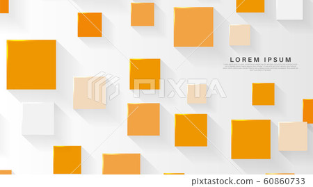 Vector Abstract geometric shape. 3d square paper - Stock Illustration ...