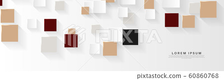 Vector Abstract geometric shape. 3d square paper - Stock Illustration ...