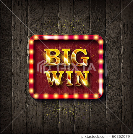 Shining sign Big win banner. - Stock Illustration [60862079] - PIXTA