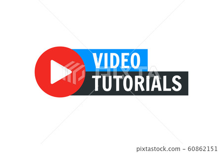 Video tutorial vector icon. Webinar training... - Stock Illustration ...