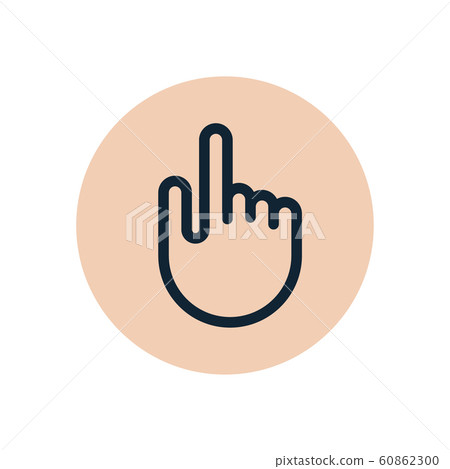 Touch hand finger vector icon. Hand symbol... - Stock Illustration ...